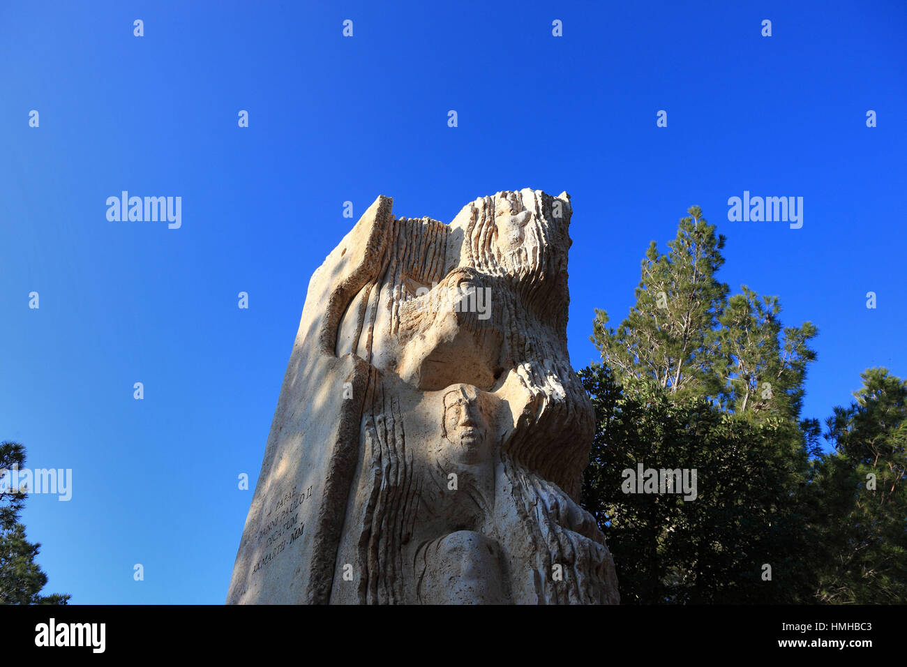 The Book of Love, at the entrance to the memorial complex on Mt Nebo ...