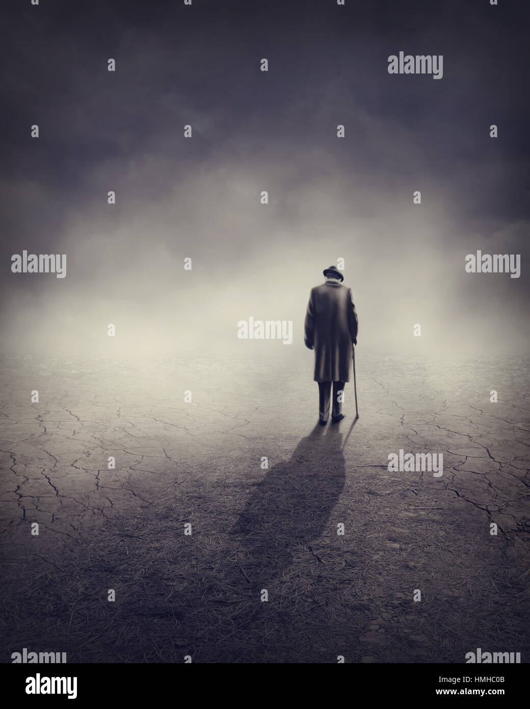 Old man from behind hi-res stock photography and images - Alamy