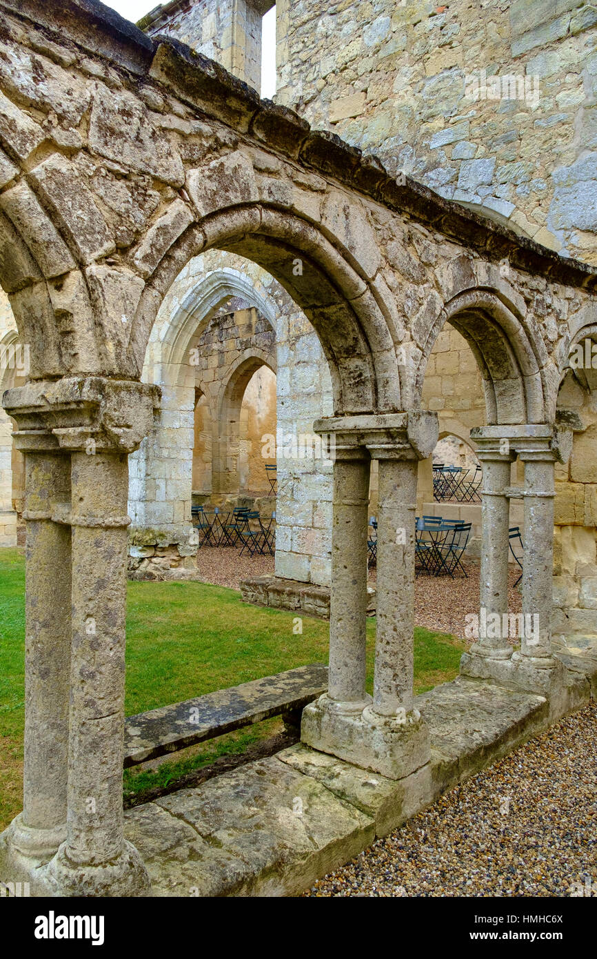 cloister in ruined monastery Stock Photo - Alamy
