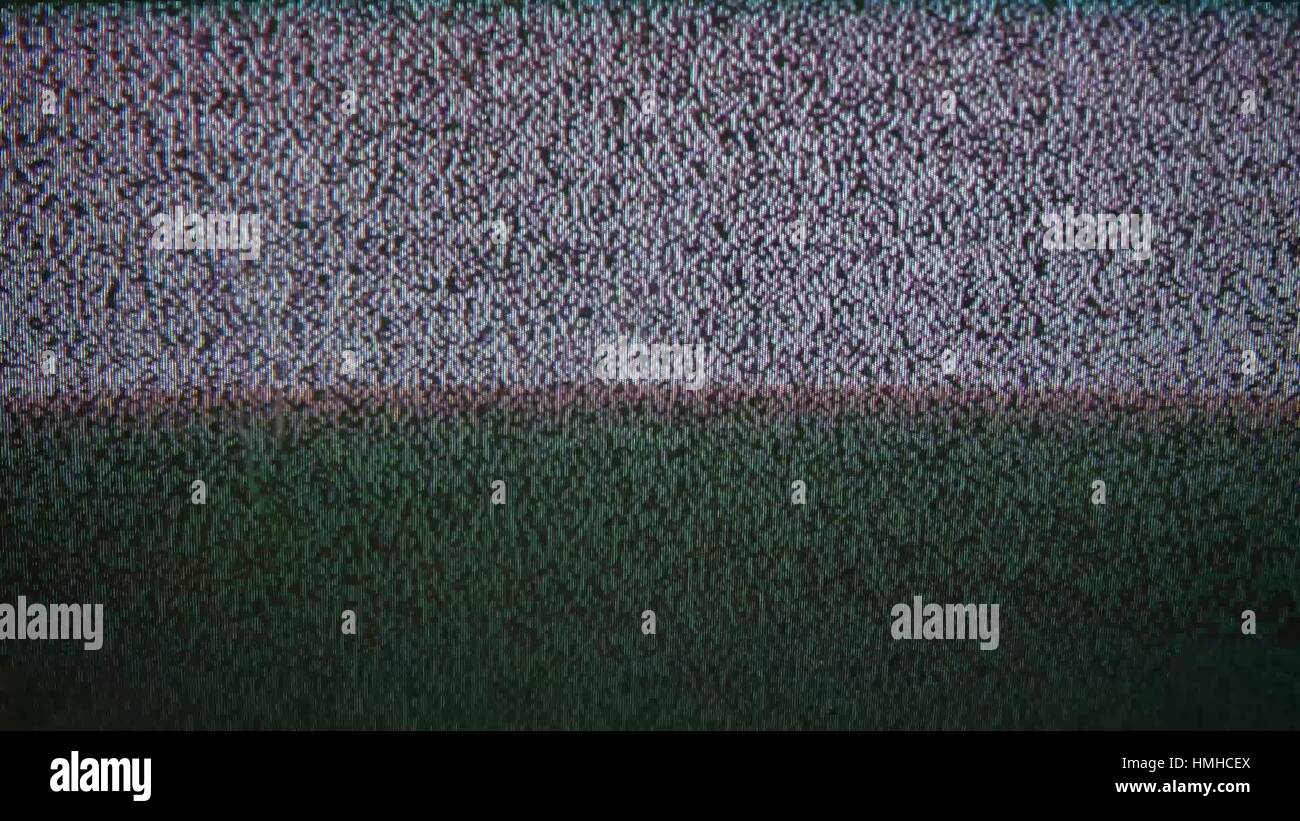 noise interference bad signal screen tv the television Stock Photo - Alamy