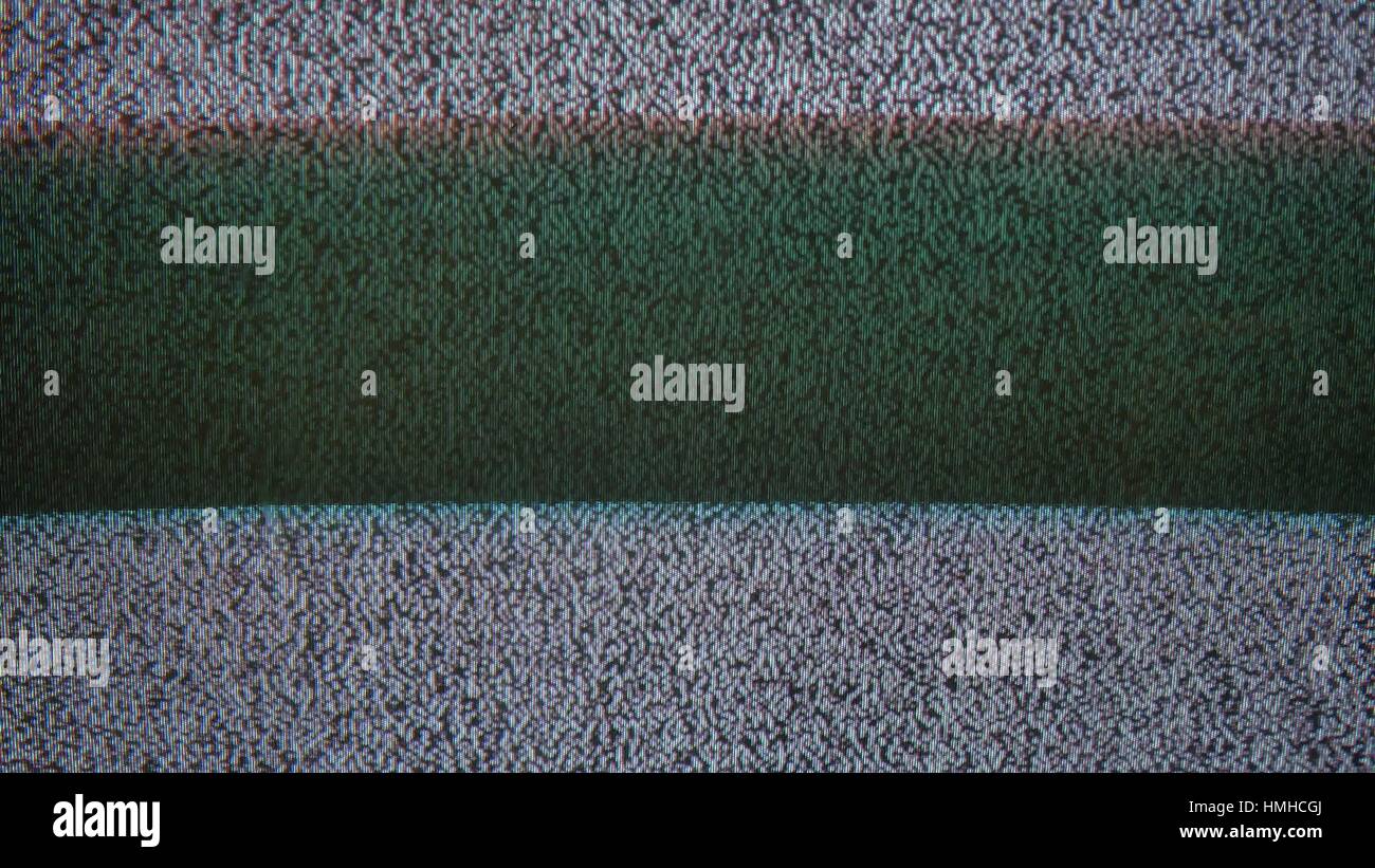noise interference bad tv signal screen the television Stock Photo - Alamy