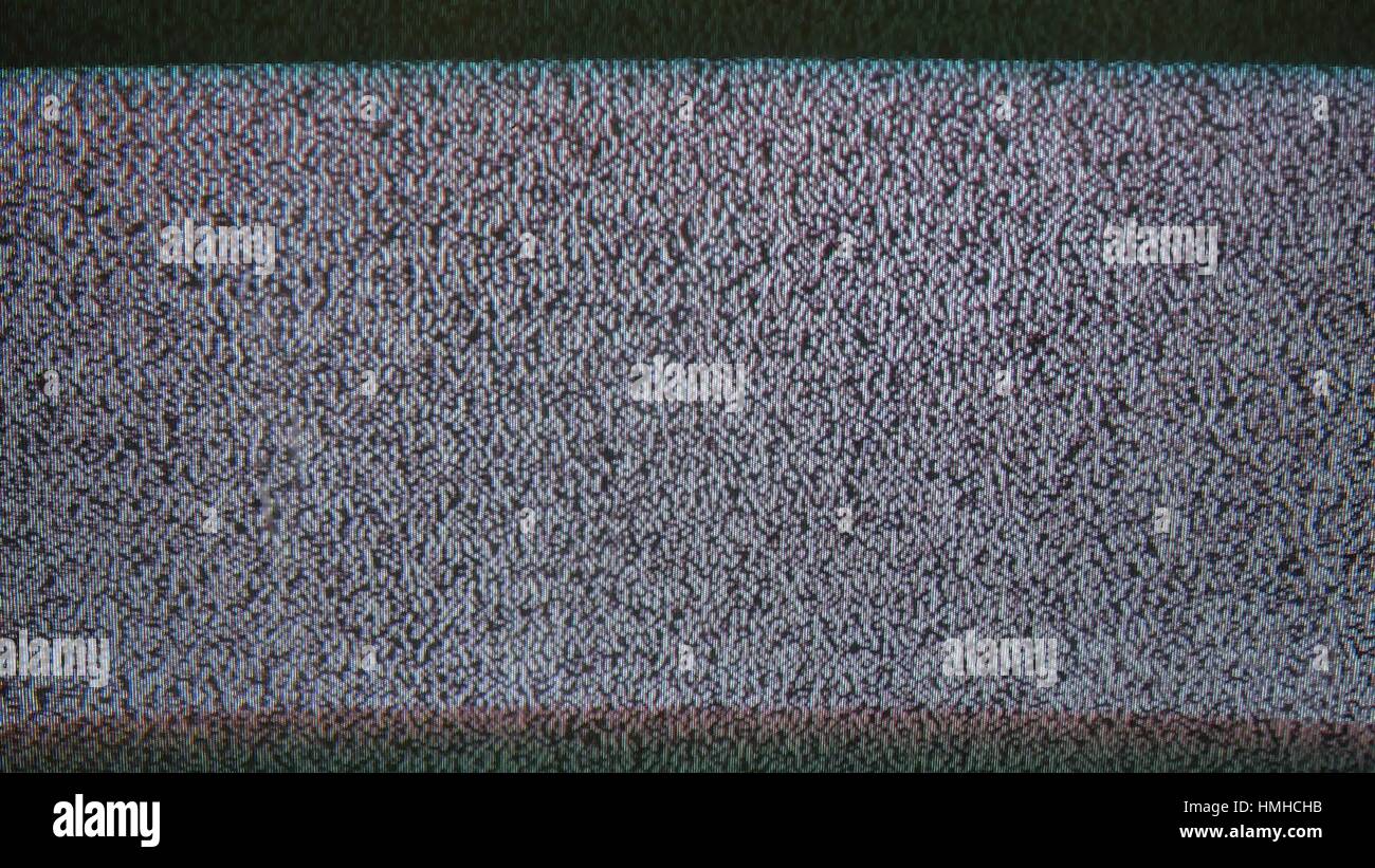 noise interference bad tv signal screen the television Stock Photo - Alamy