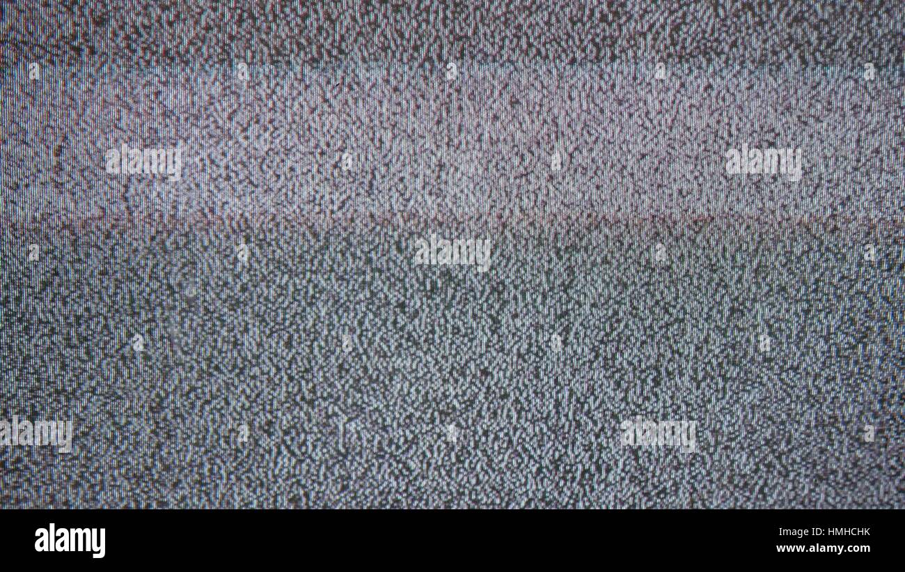 Tv noise interference bad signal screen television Stock Photo - Alamy