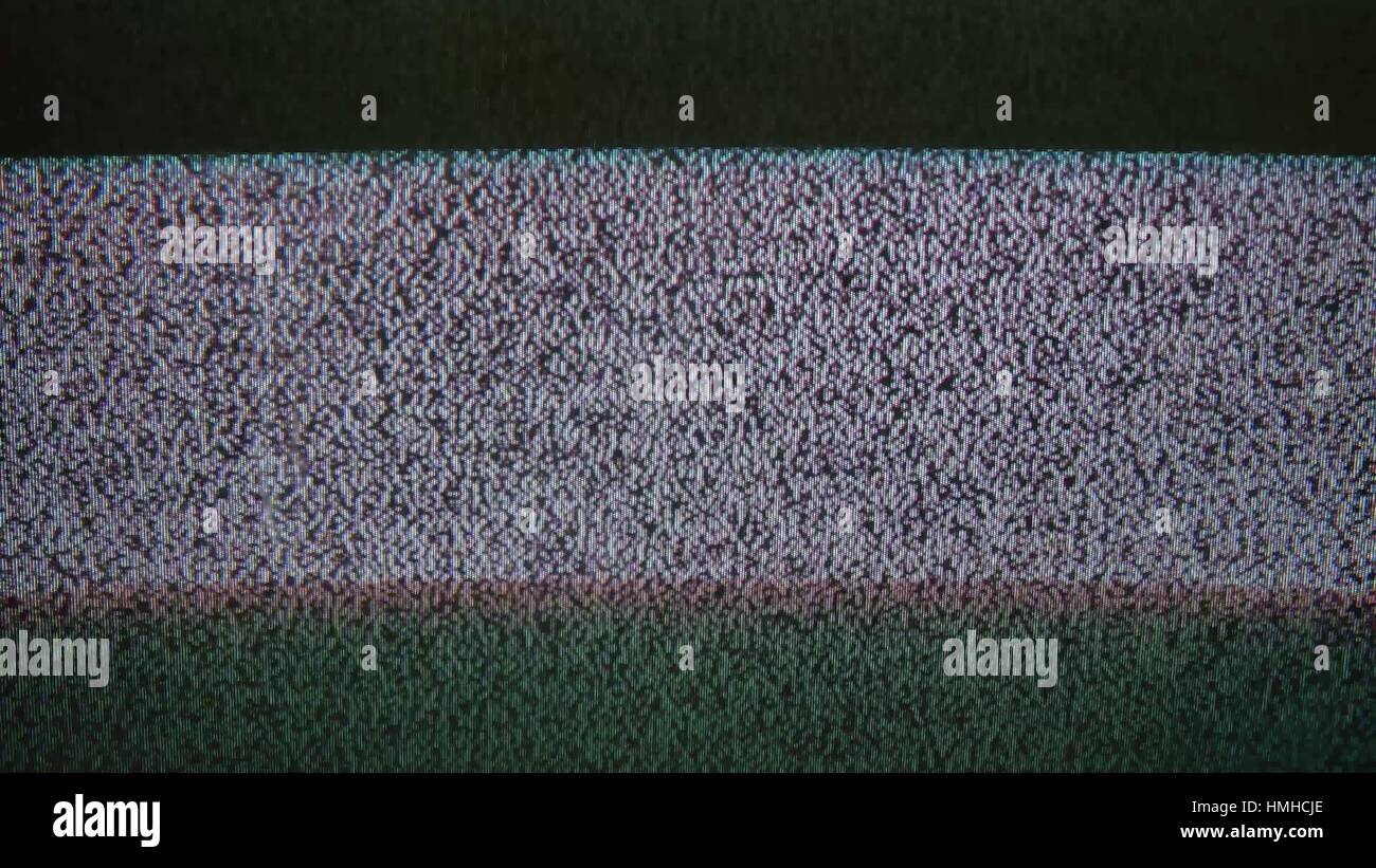 noise interference bad signal screen tv the television Stock Photo - Alamy