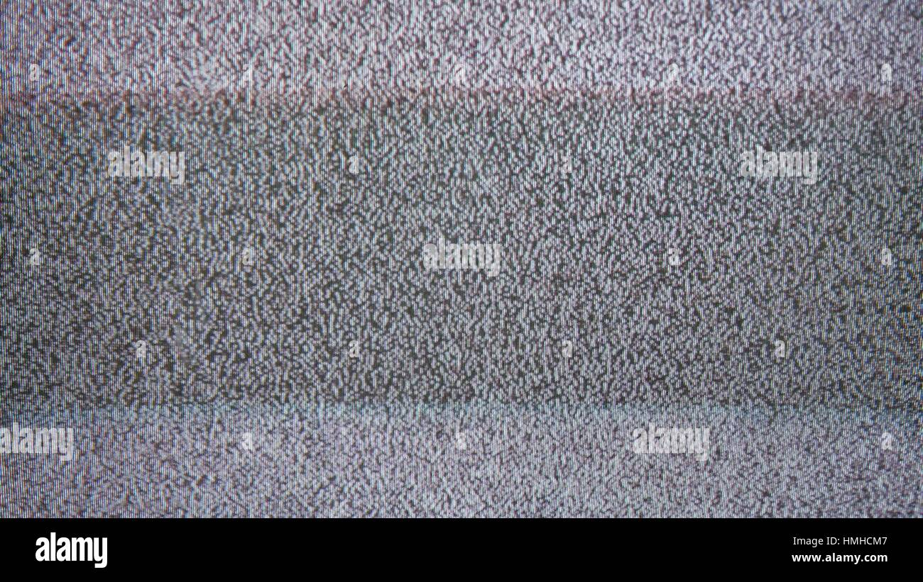 noise tv interference bad signal screen the television Stock Photo - Alamy