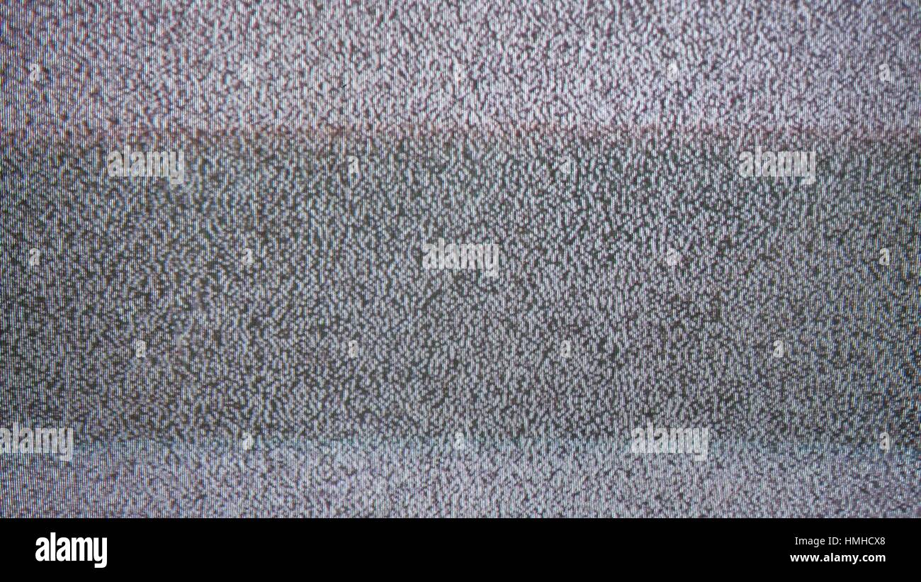 noise tv interference bad signal screen the television Stock Photo - Alamy