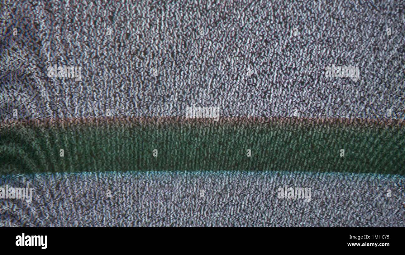 noise interference tv bad signal screen the television Stock Photo - Alamy