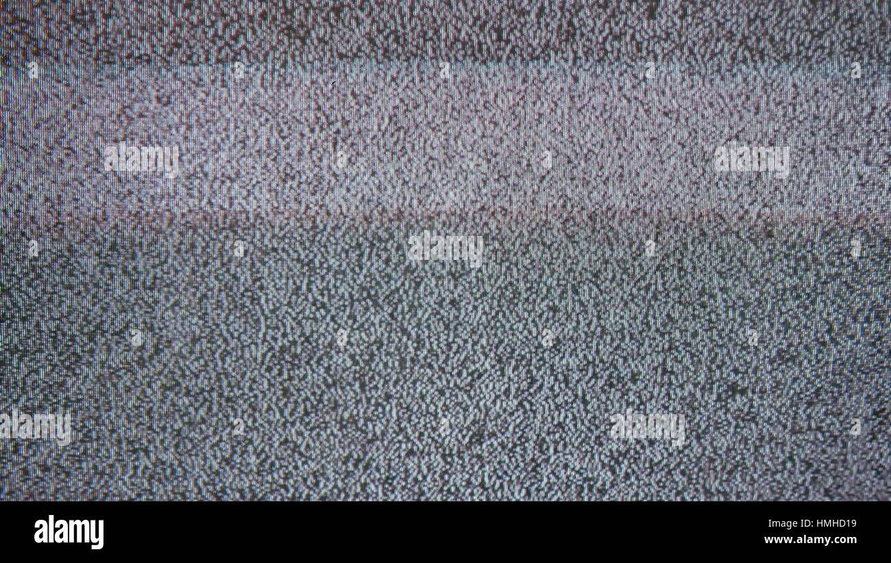 Tv noise interference bad signal screen television Stock Photo - Alamy