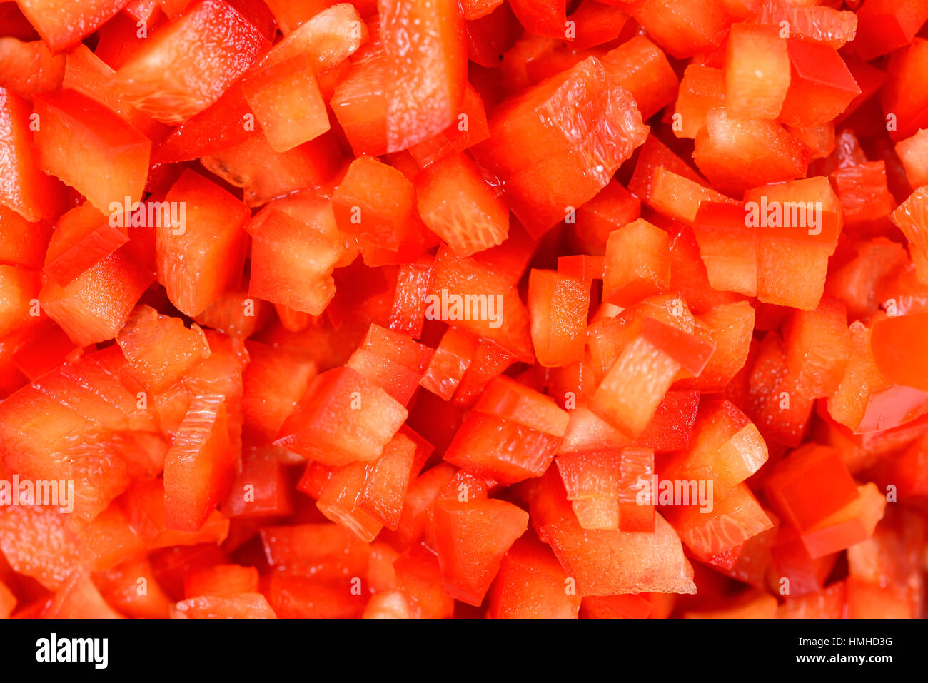 Bell pepper cut into pieces hi-res stock photography and images - Alamy
