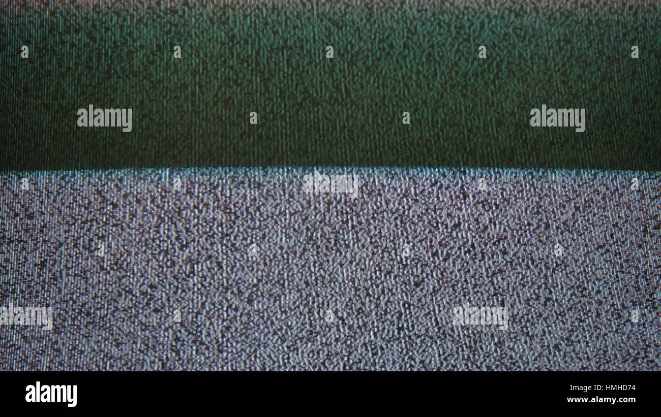 noise interference bad tv signal screen the television Stock Photo - Alamy