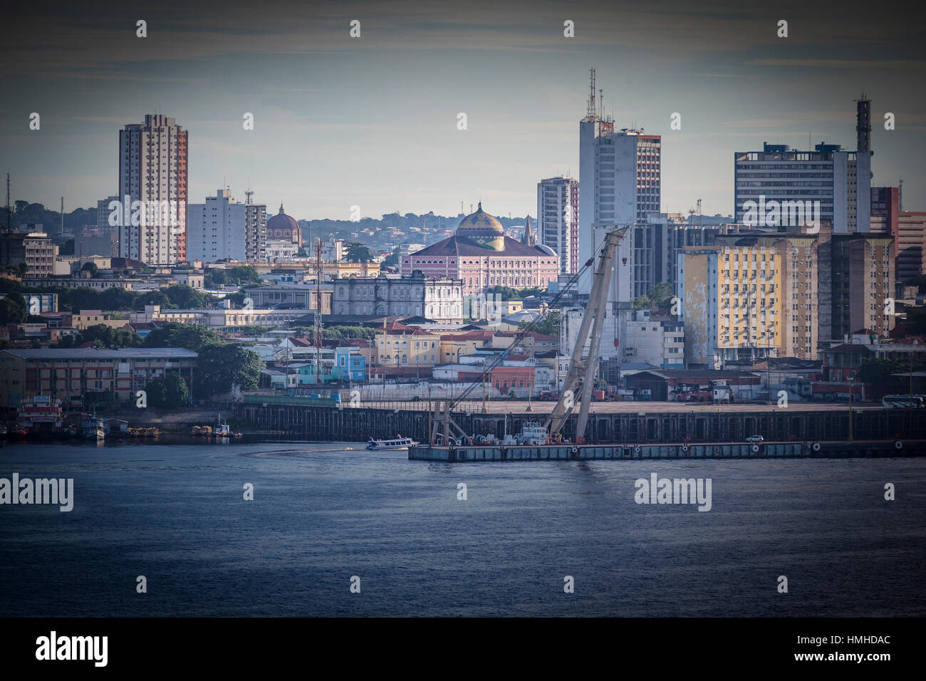 The world famous opera house, the Theatro Amazonas (centre) in Manaus ...
