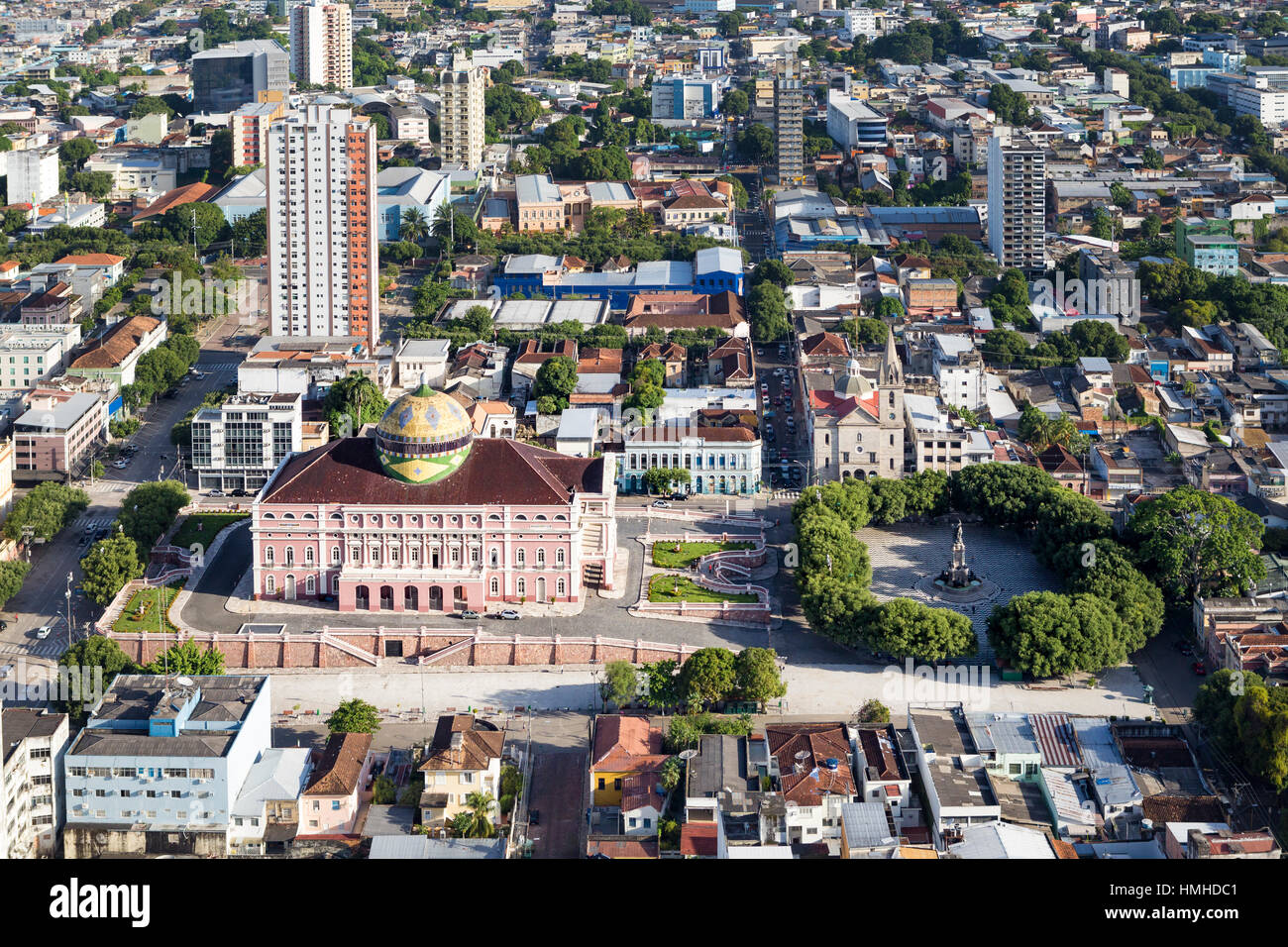 The world famous opera house, the Theatro Amazonas (centre) in Manaus ...
