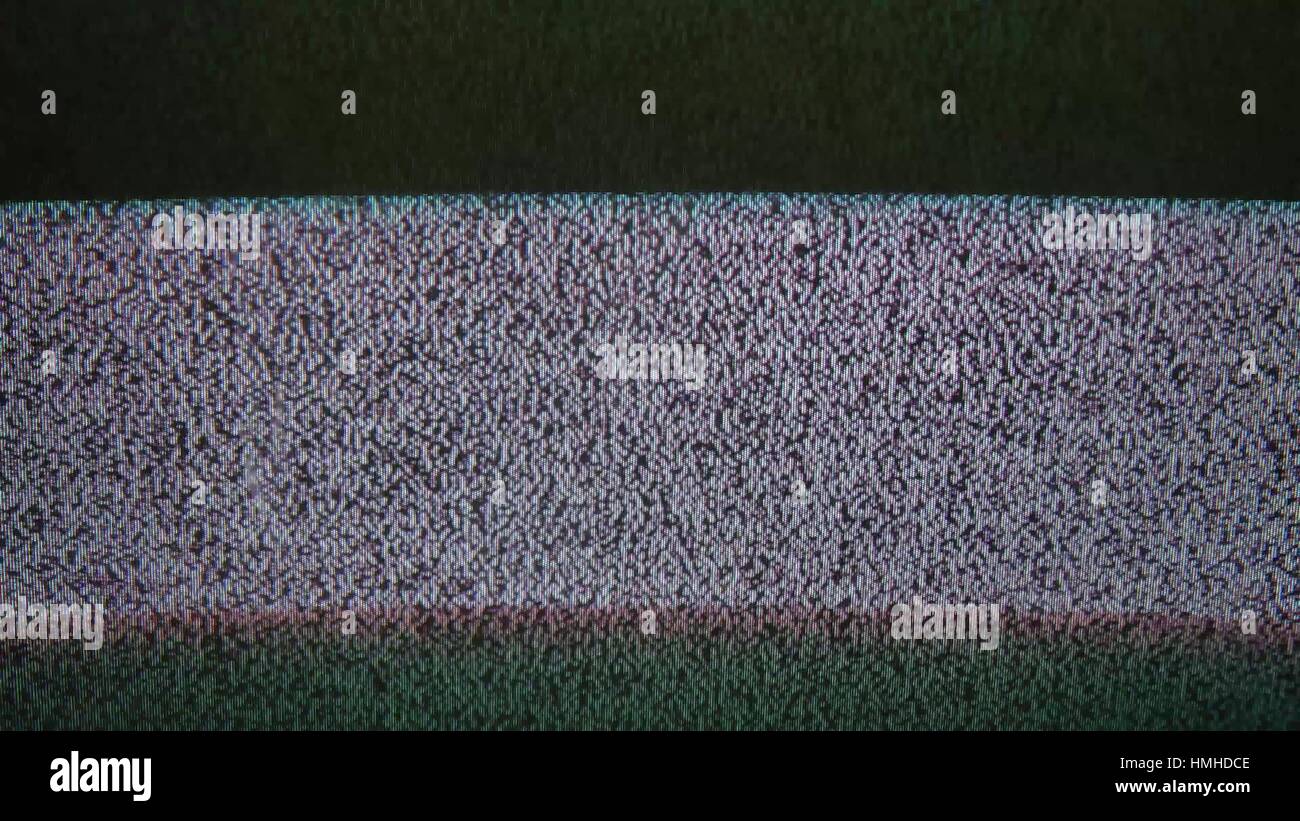 noise interference bad signal screen tv the television Stock Photo - Alamy