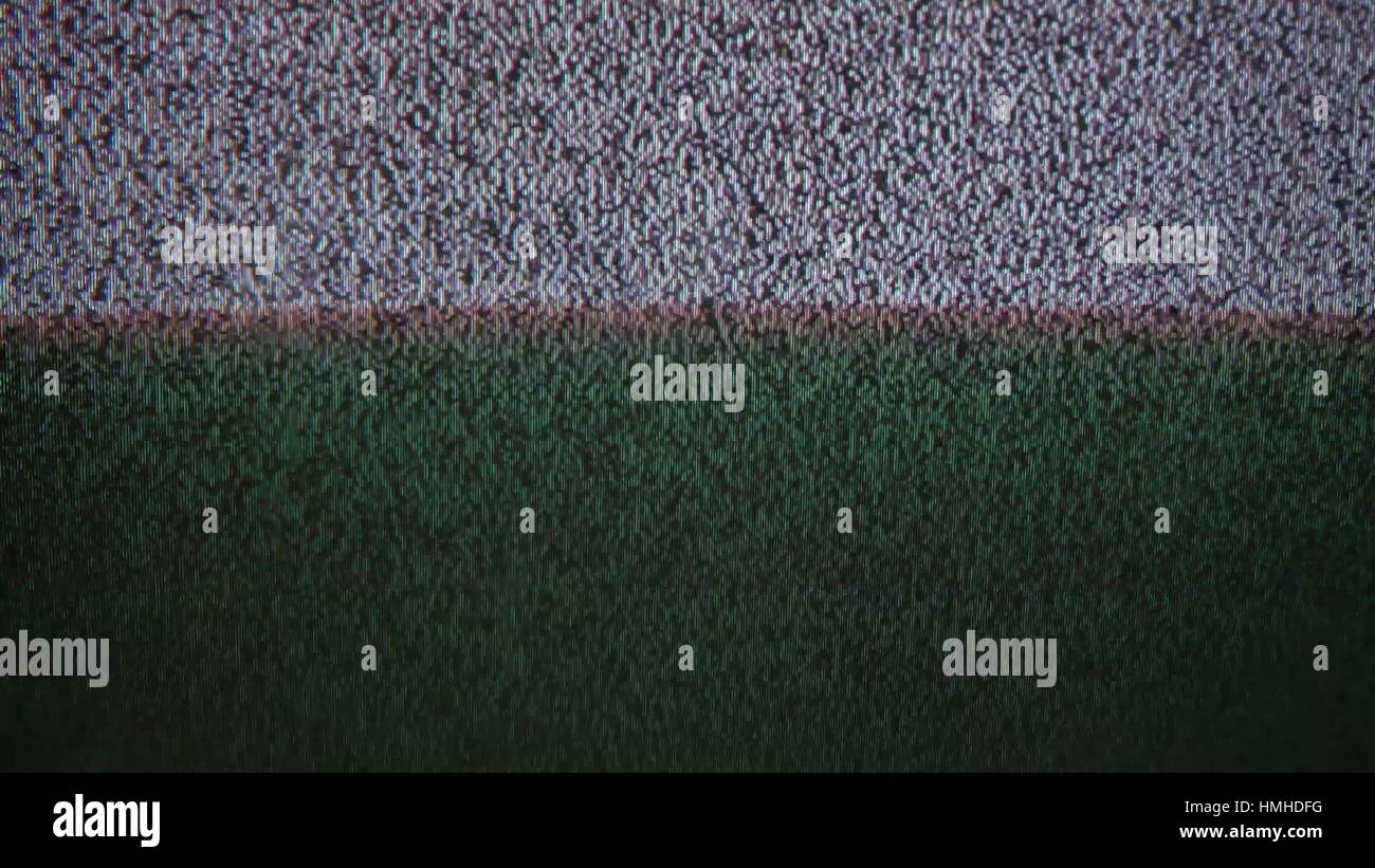 noise interference bad signal tv screen the television Stock Photo - Alamy