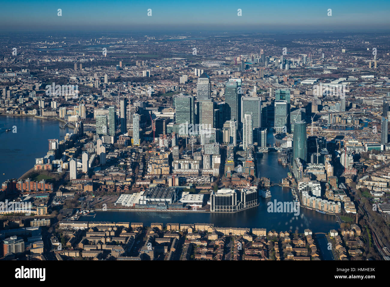 London from above, images of Canary Wharf in London seen from the ...