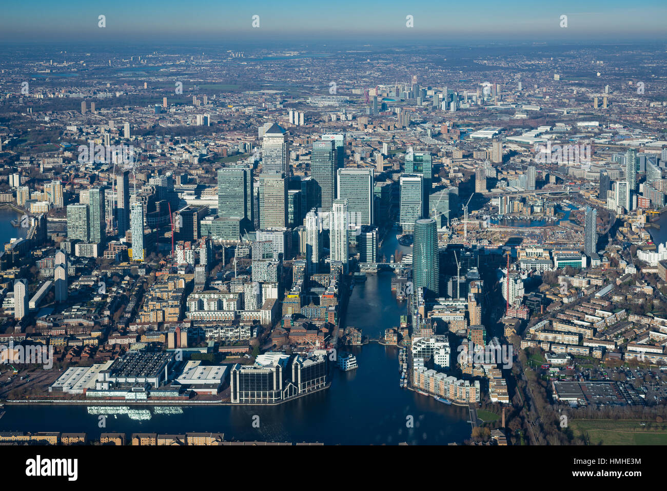London from above, images of Canary Wharf in London seen from the ...