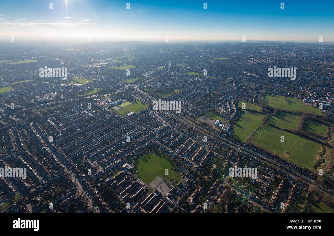 London from above, London seen from a helicopter Stock Photo - Alamy