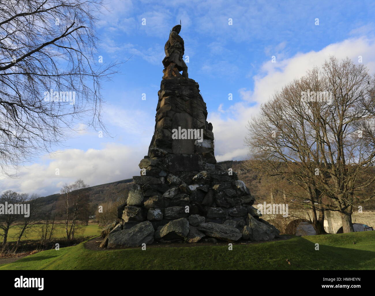 Black Watch Monument and General Wades Bridge Aberfeldy Scotland ...