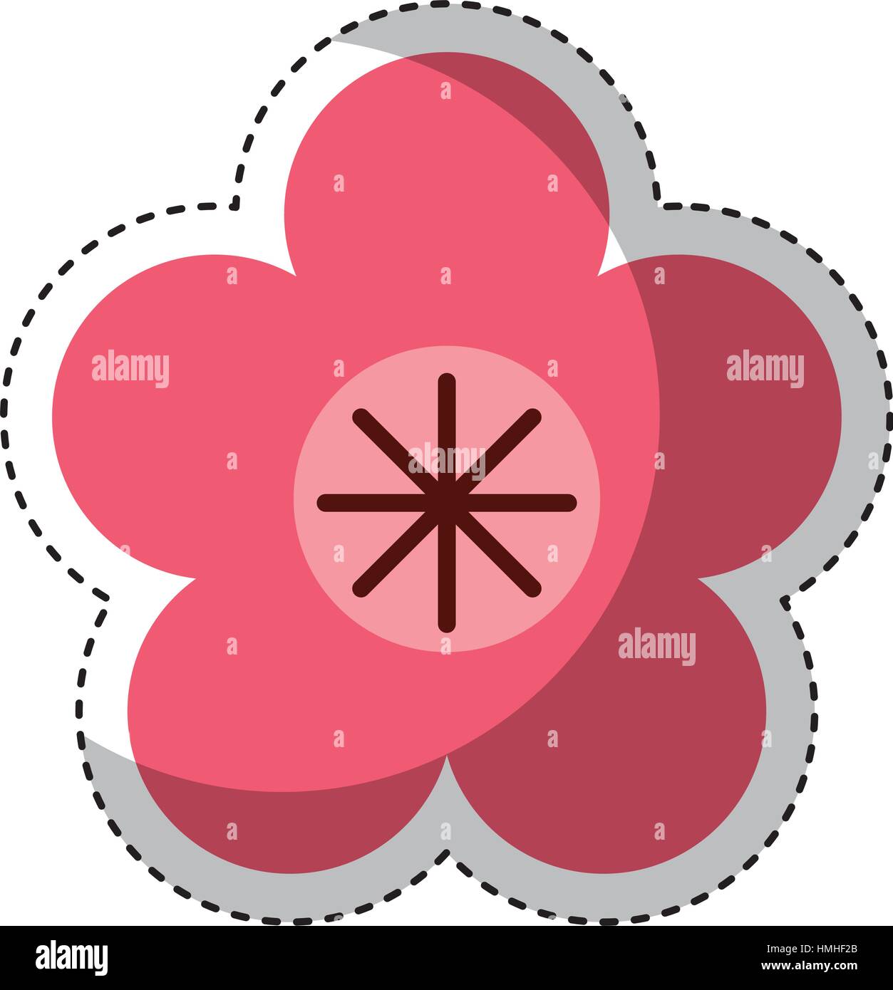 cute flower emblem icon vector illustration design Stock Vector Image ...