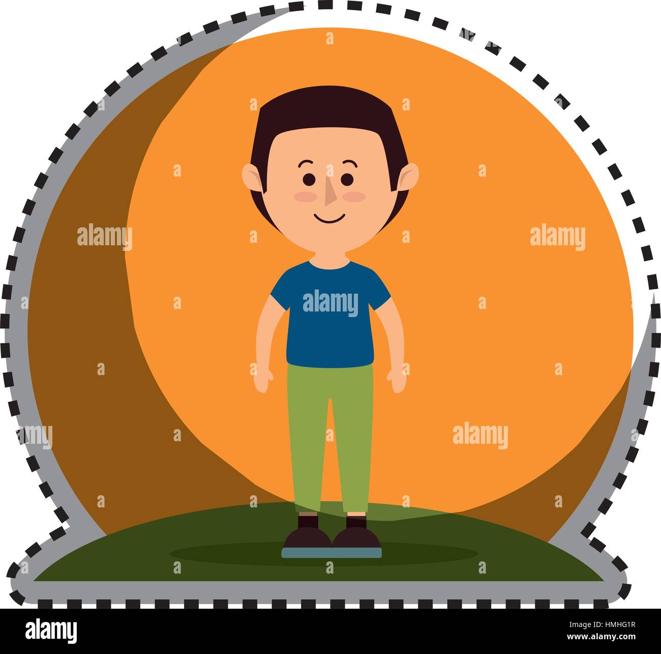 cute boy avatar character vector illustration design Stock Vector Image ...