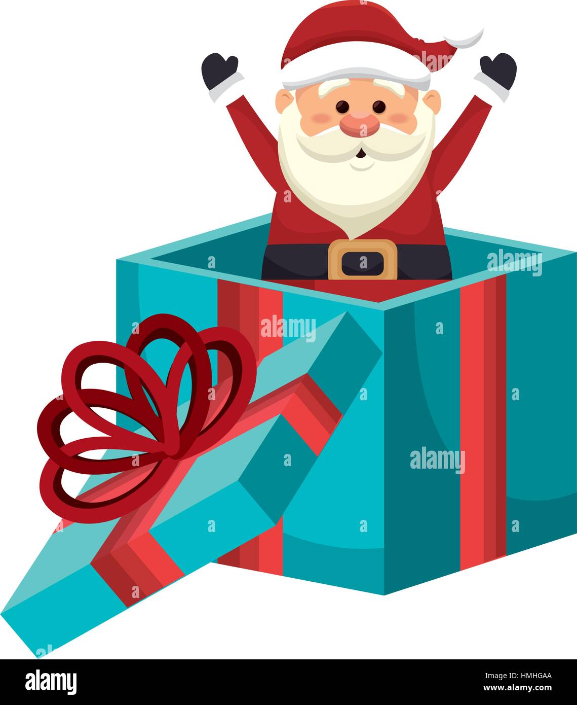 happy merry christmas santa claus card vector illustration design Stock ...