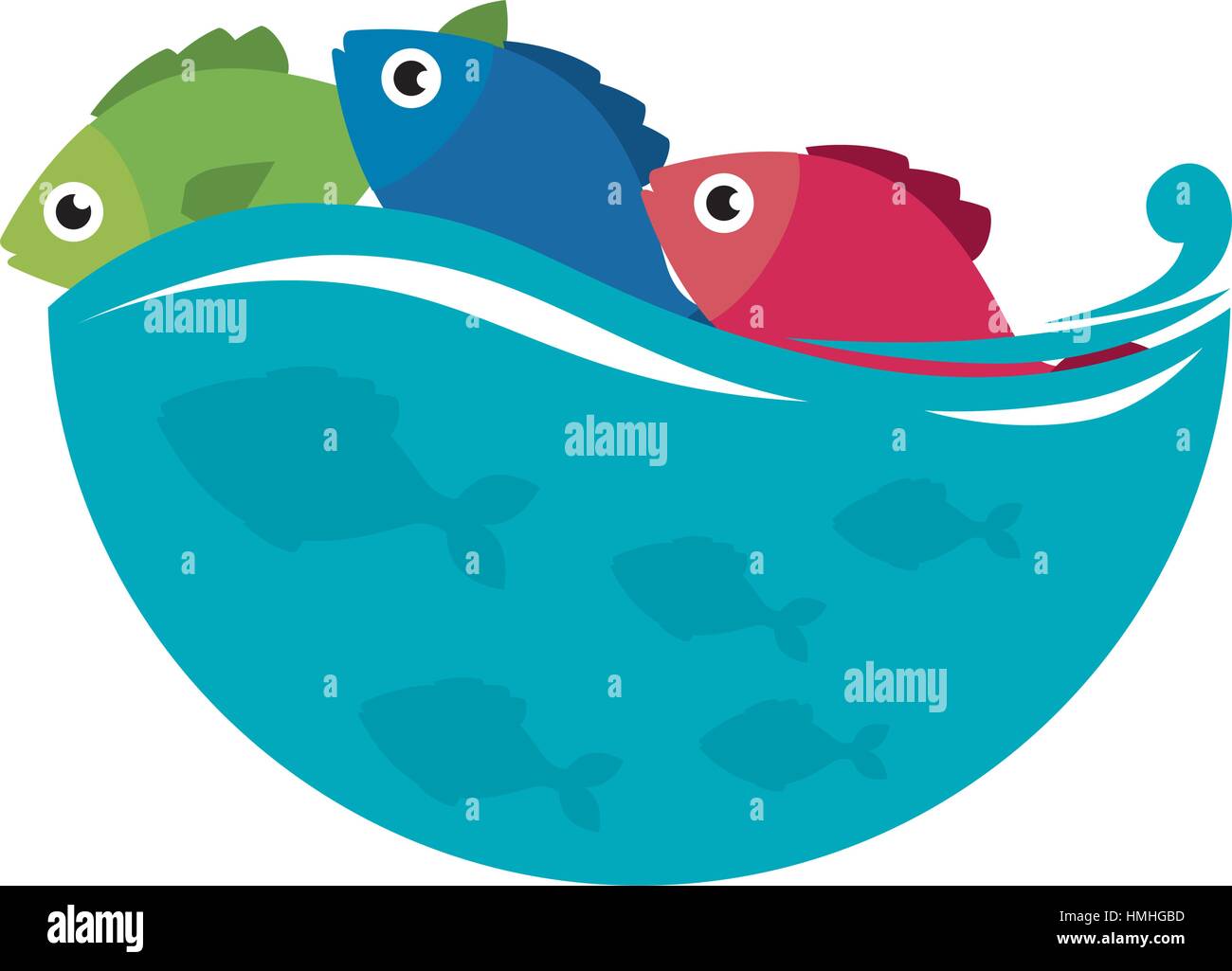 sea fish emblem icon vector illustration design Stock Vector Image ...
