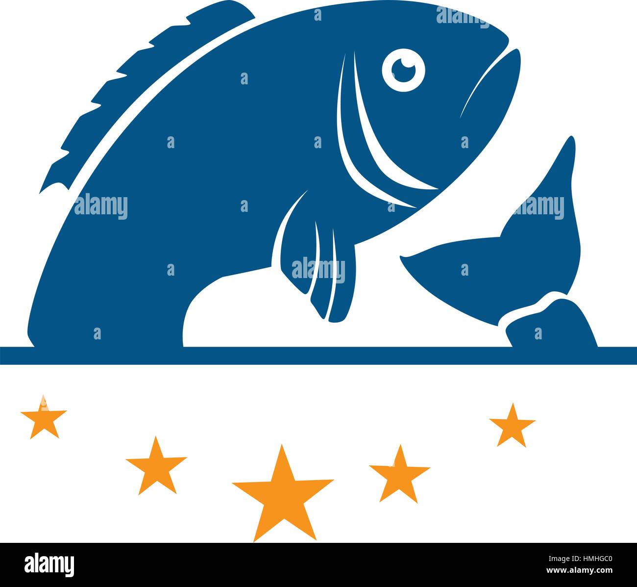 sea fish emblem icon vector illustration design Stock Vector Image ...