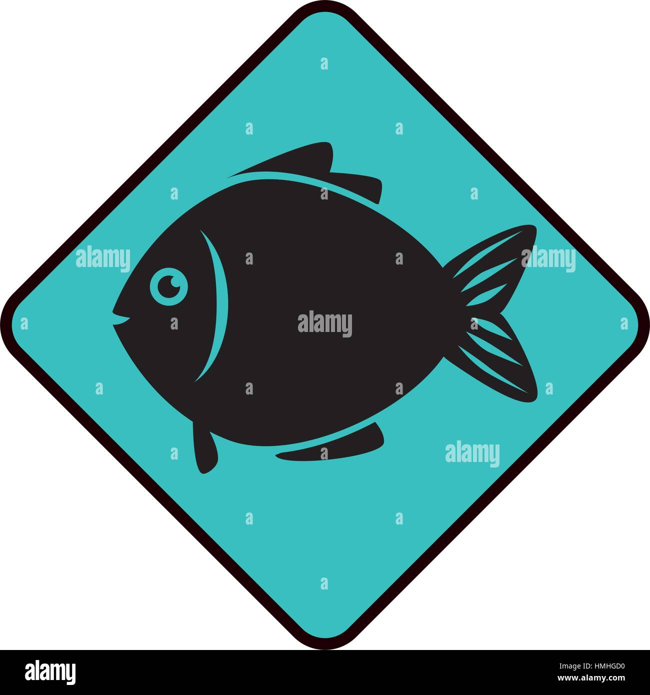 sea fish emblem icon vector illustration design Stock Vector Image ...