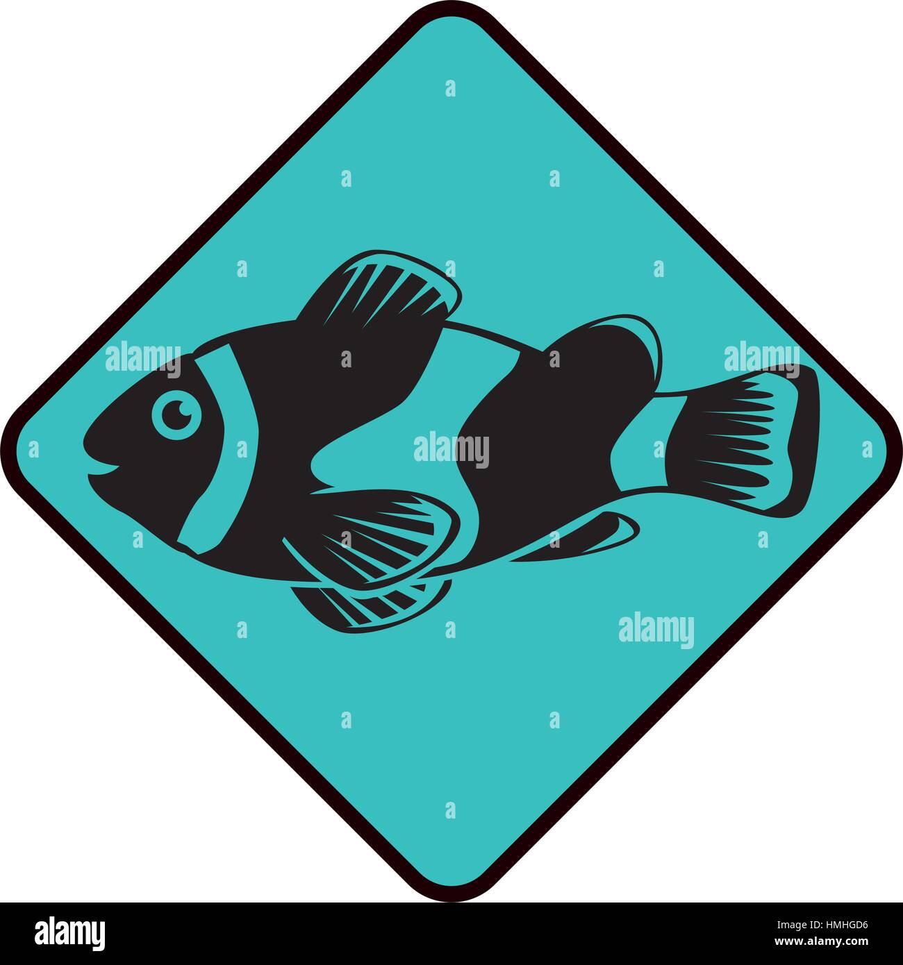 sea fish emblem icon vector illustration design Stock Vector Image ...