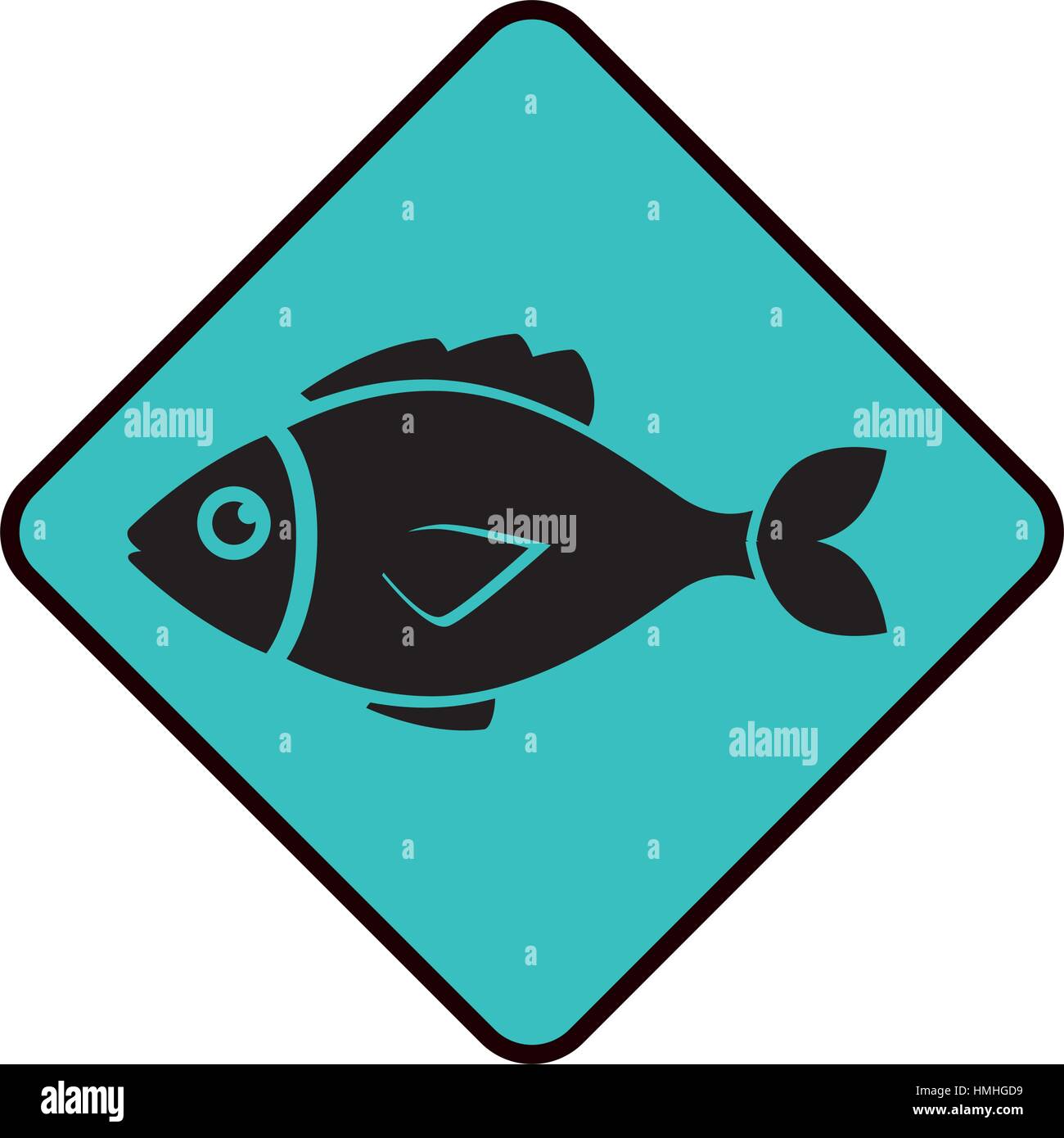 sea fish emblem icon vector illustration design Stock Vector Image ...