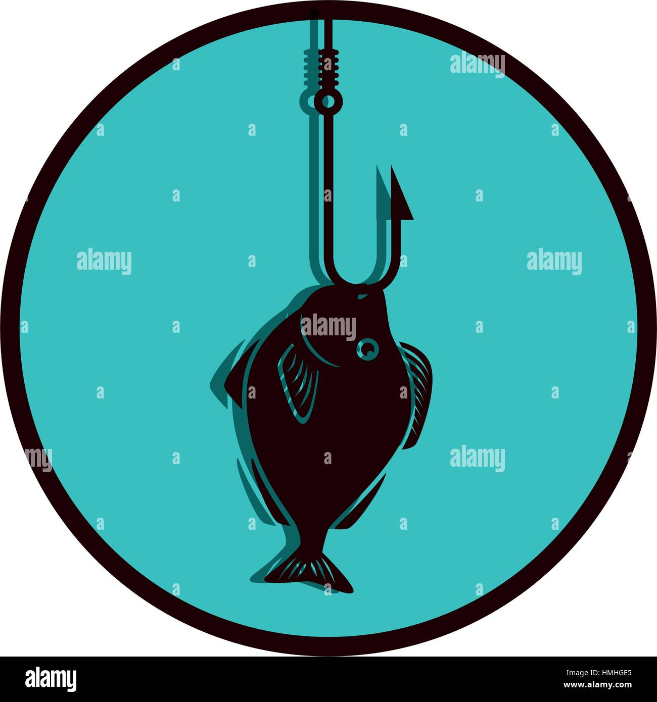 sea fishing emblem icon vector illustration design Stock Vector Image ...