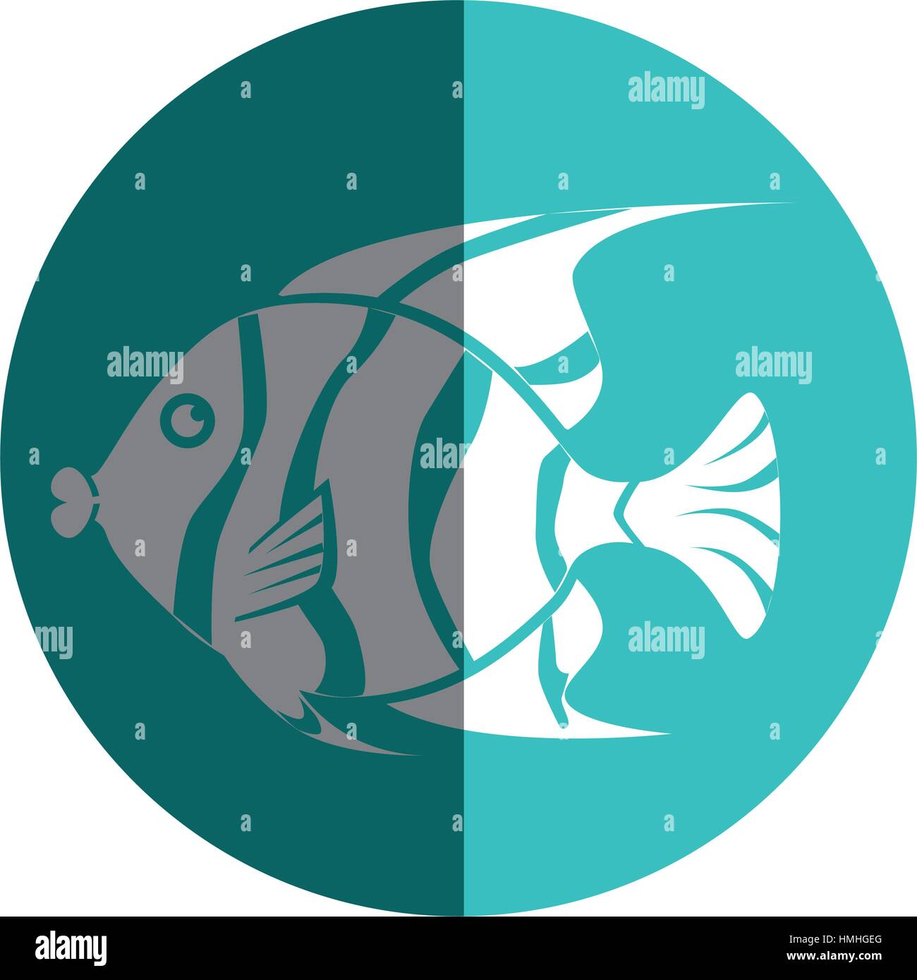 sea fish emblem icon vector illustration design Stock Vector Image ...