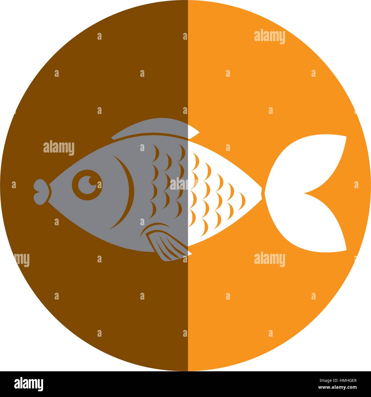 sea fish emblem icon vector illustration design Stock Vector Image ...