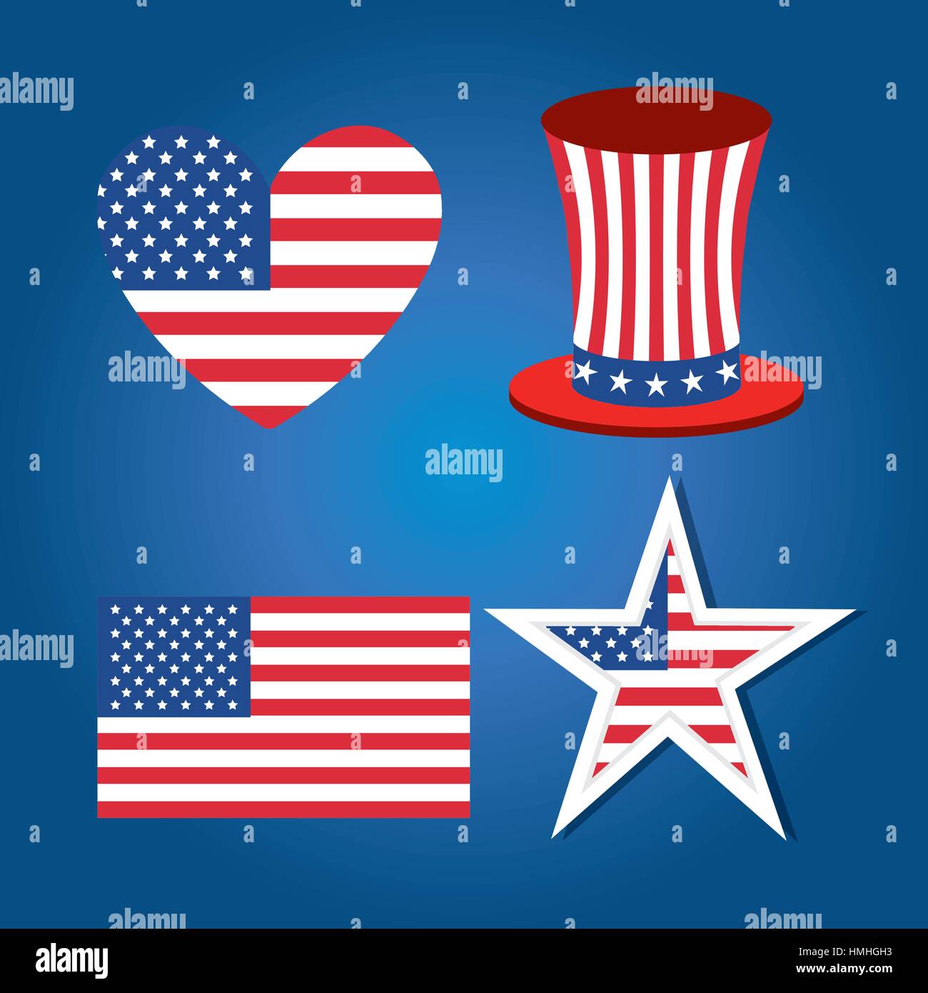 united states of america set emblems vector illustration design Stock ...
