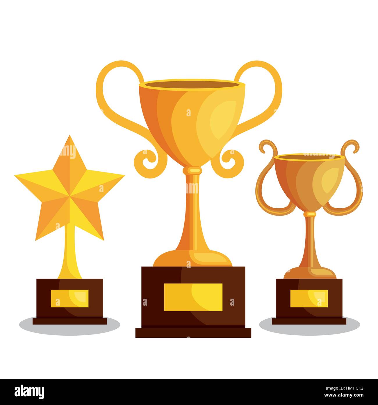 set trophies competition awards vector illustration design Stock Vector ...