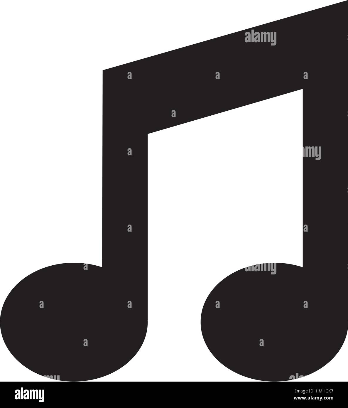 music note isolated icon vector illustration design Stock Vector Image ...