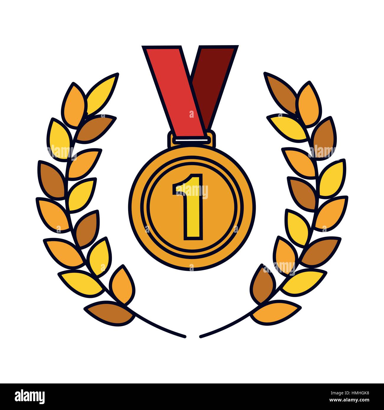 first place winner award vector illustration design Stock Vector Image ...