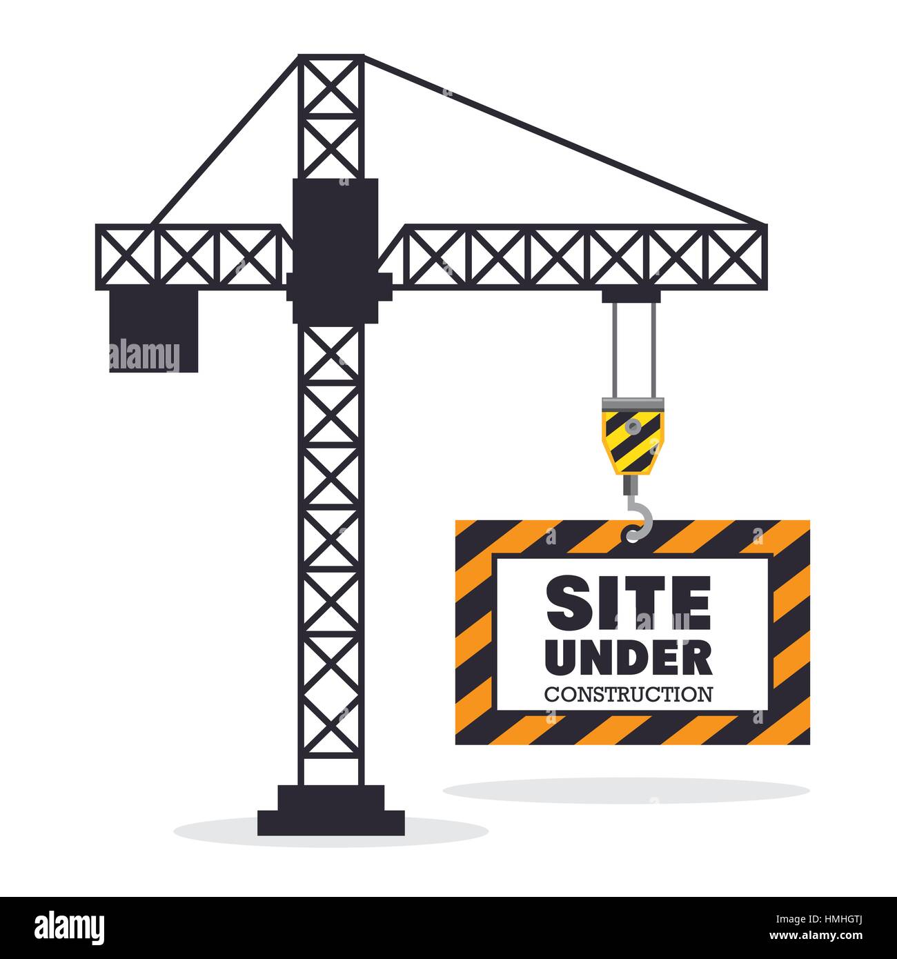 site under construction scene with cranes vector illustration design ...
