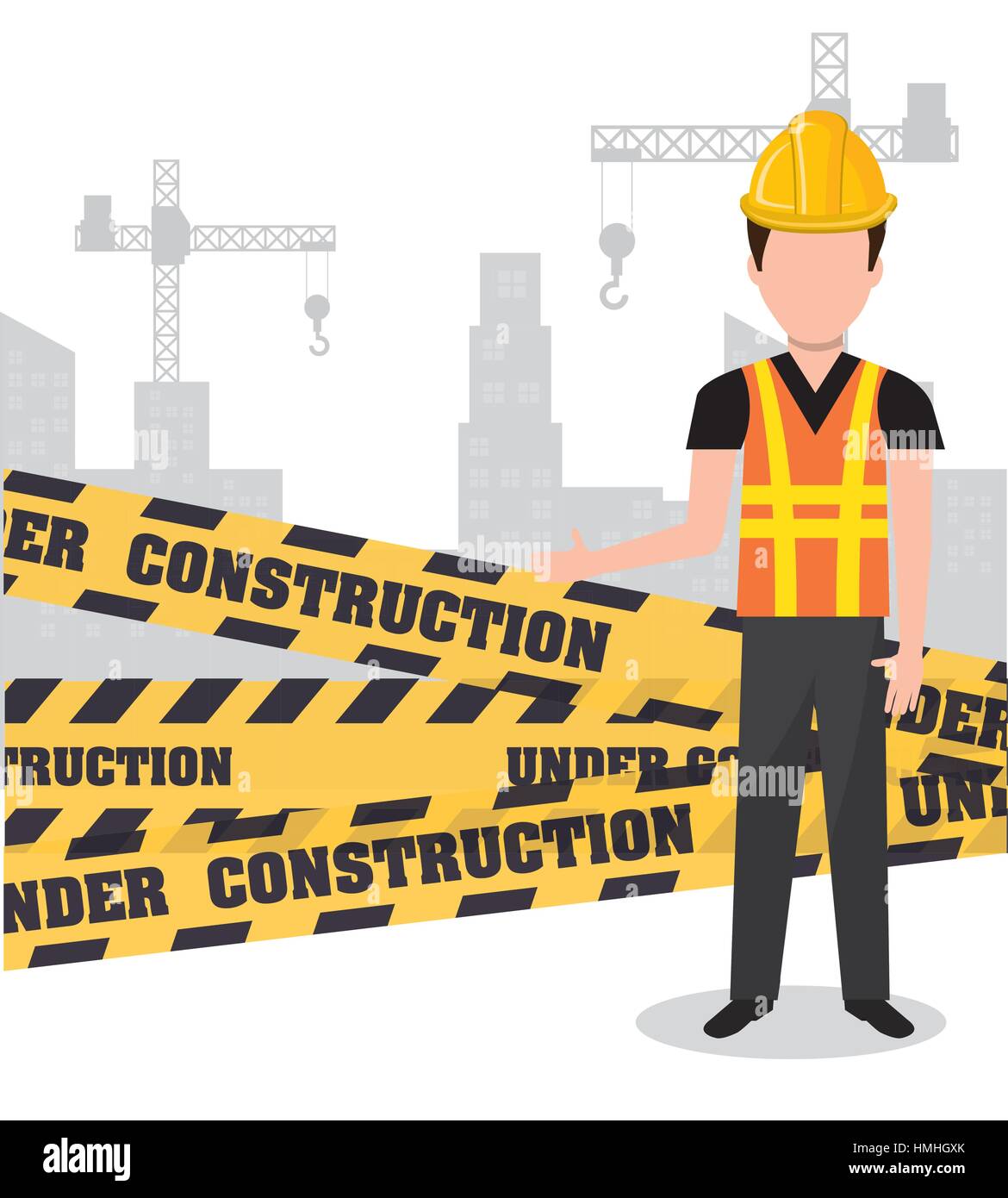 Professional construction on site vector illustration design Stock ...