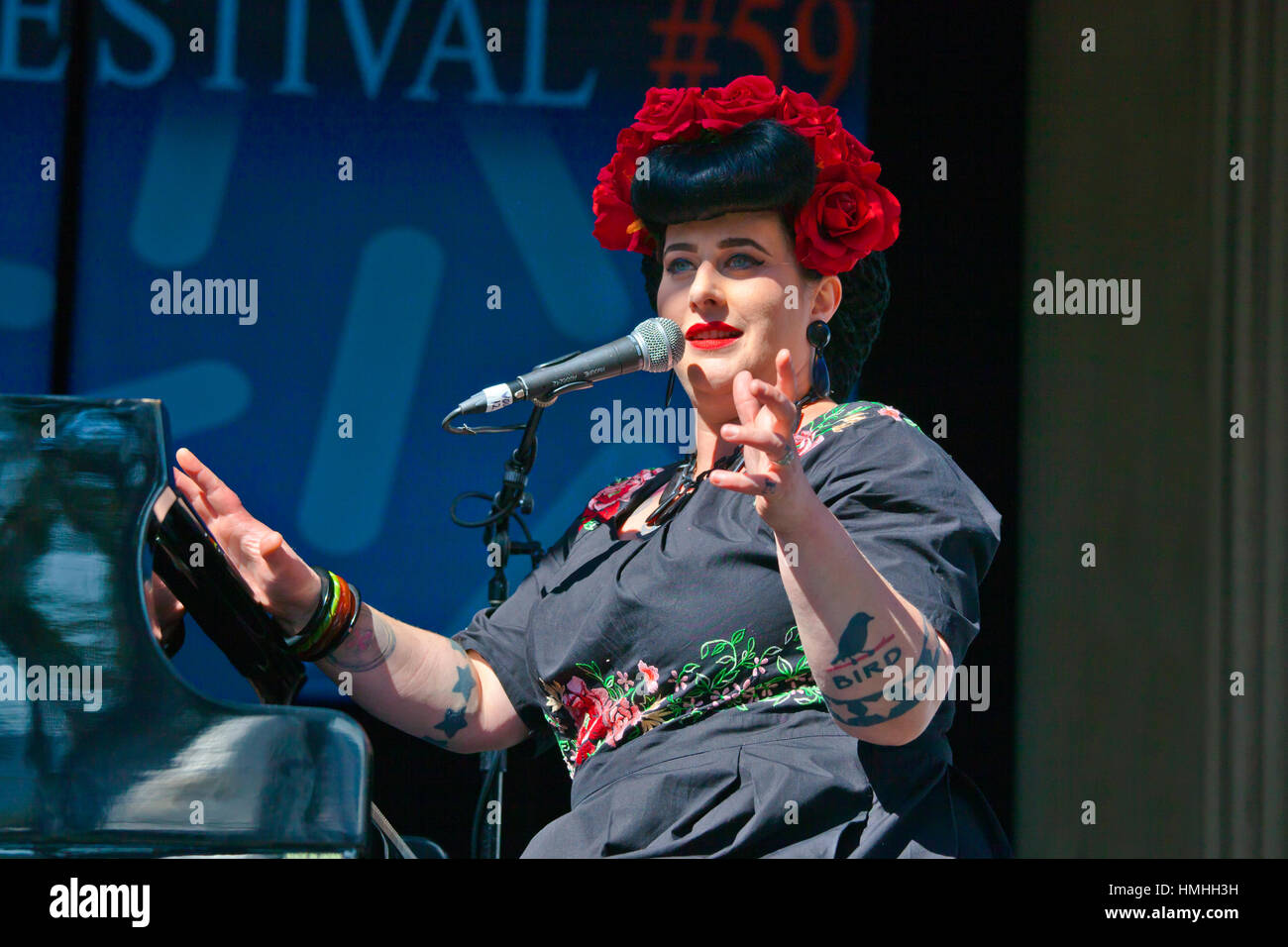 DAVINA AND THE VAGABONDS perform on the Jimmy Lyons Stage - 59th ...