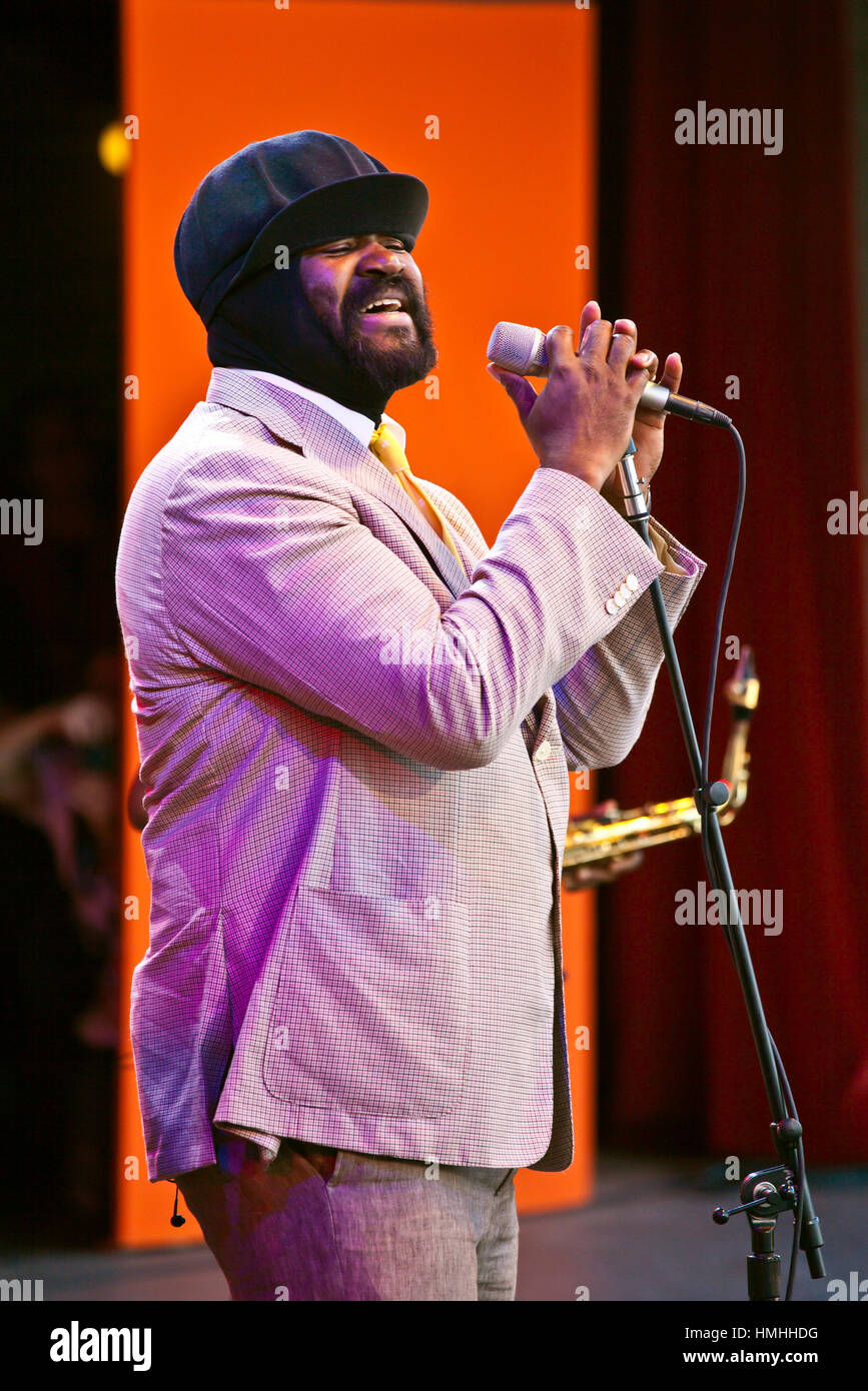 GREGORY PORTER SINGS on the Jimmy Lyons stage during the 59th MONTEREY ...