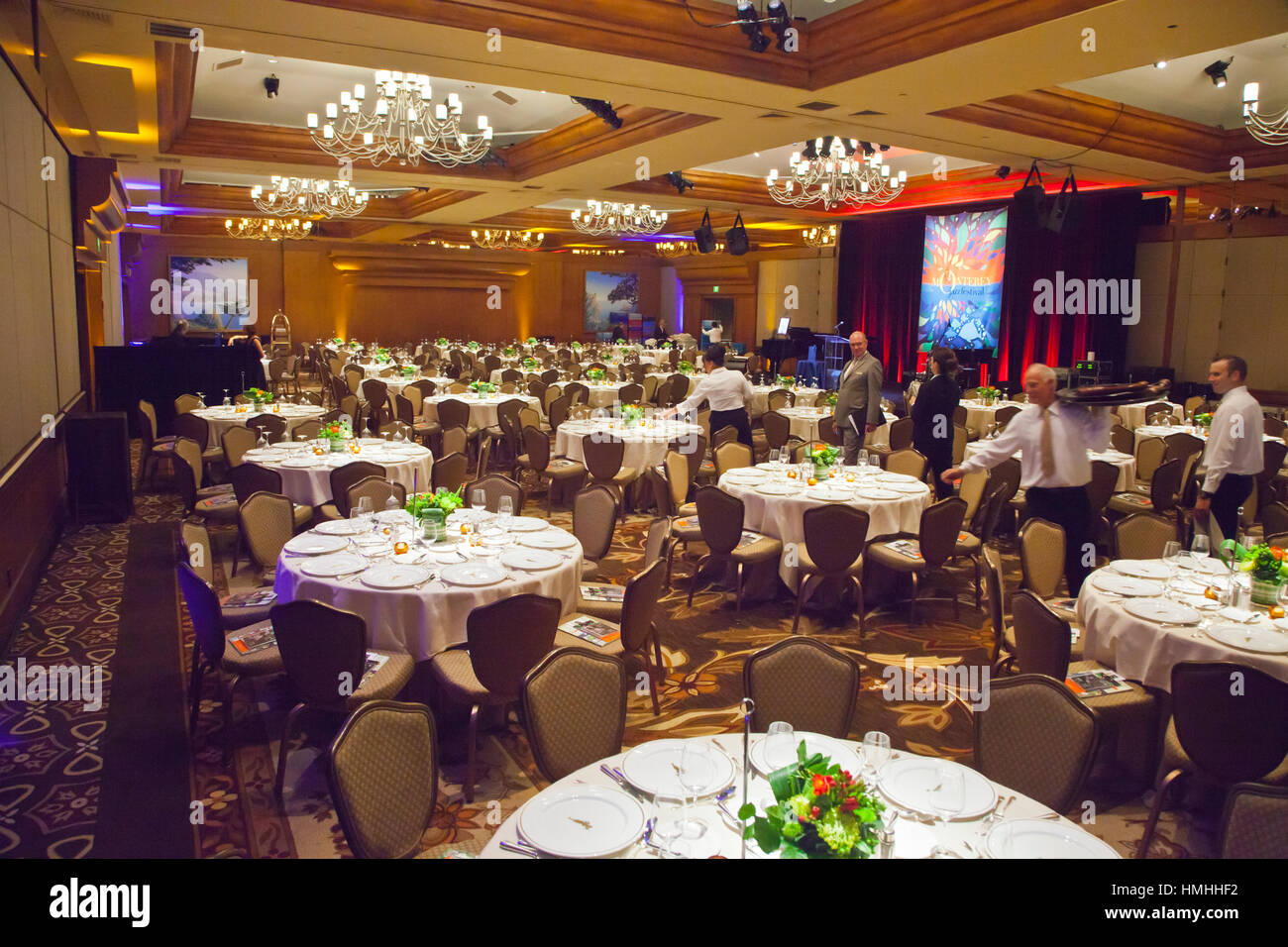 SPANISH BAY BALLROOM set up for the GALA DINNER of the 59th MONTEREY ...