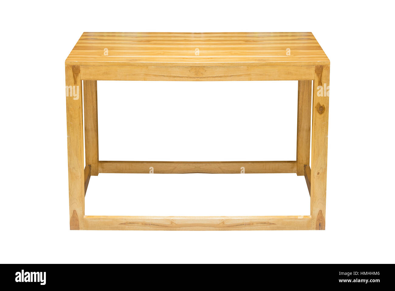 Wood table isolated on white with clipping path Stock Photo - Alamy