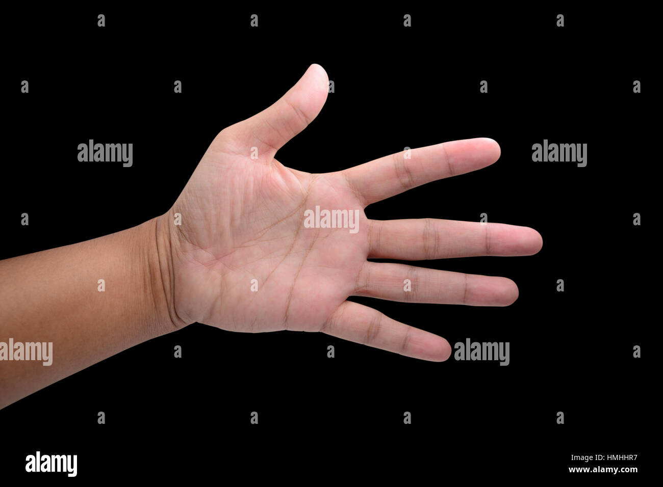 man's hand isolated on black with clipping path Stock Photo - Alamy