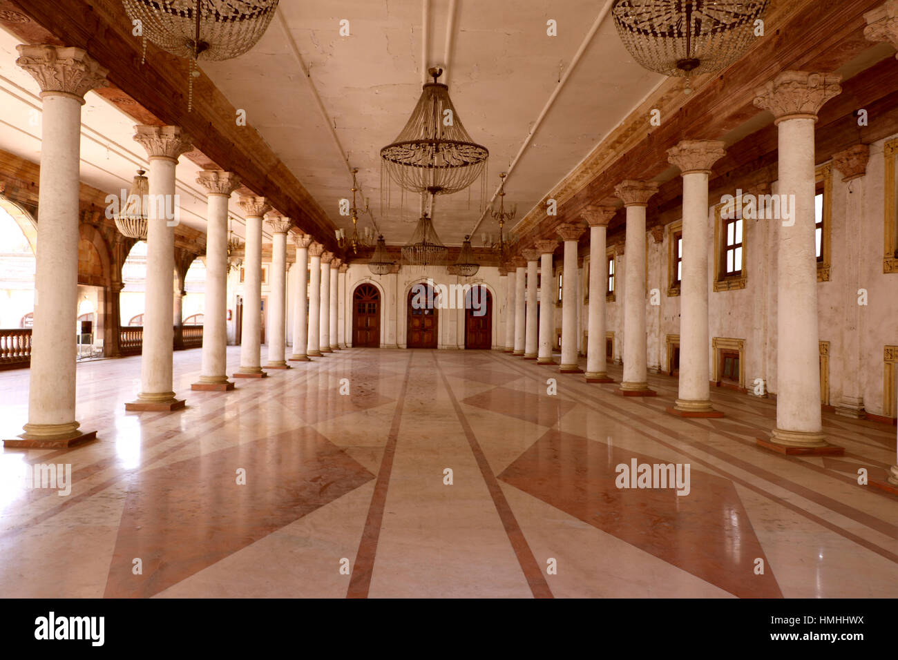 Darbar Hall of Historic Royal Palace Rajwada of Indore Stock Photo - Alamy