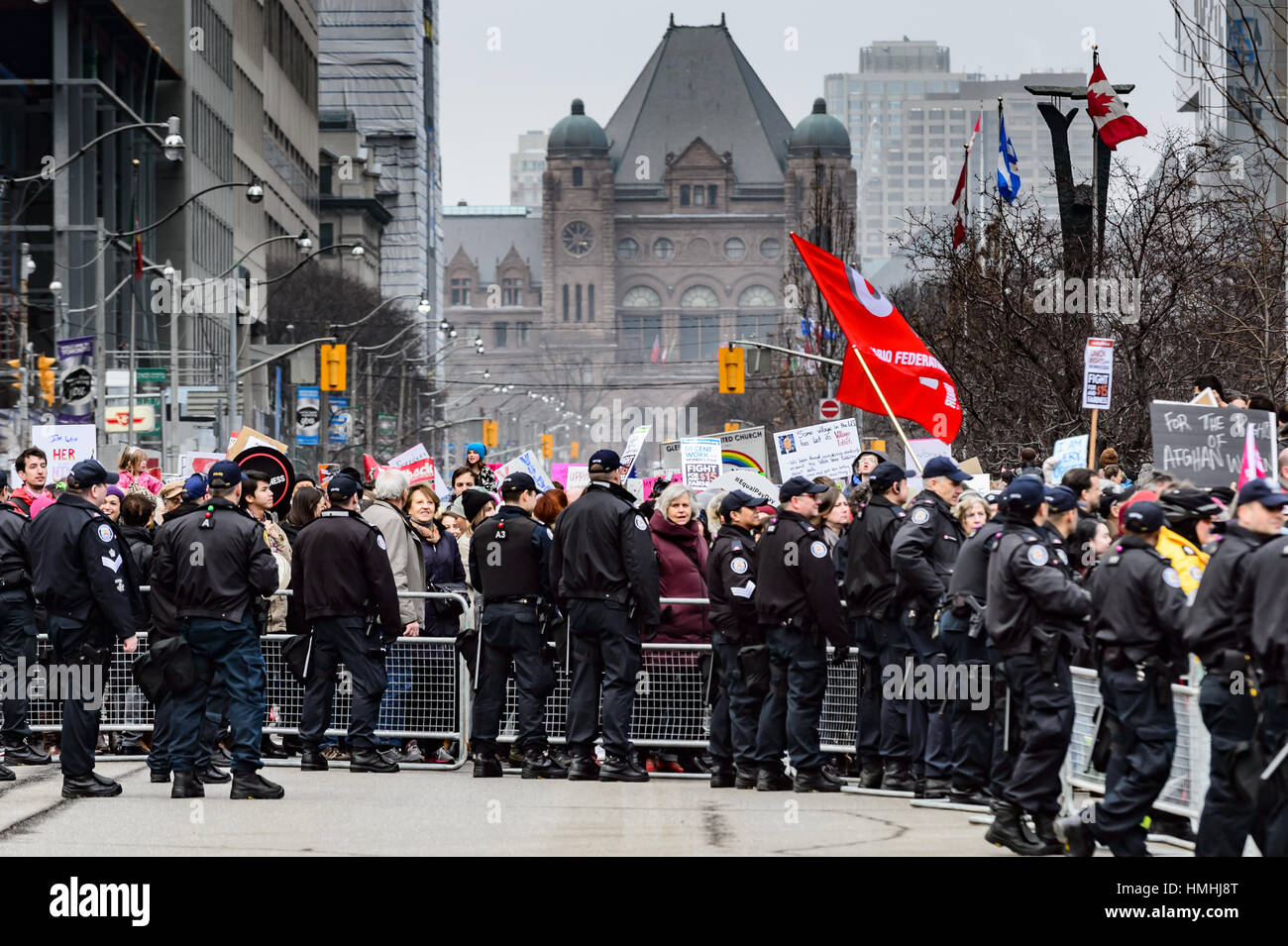 Toronto, CAN., 21 Jan 2017 - Toronto Police stand guard outside the ...
