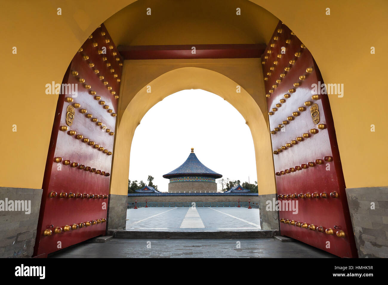 View of the Imperial Vault of Heaven at the Temple of Heaven complex ...