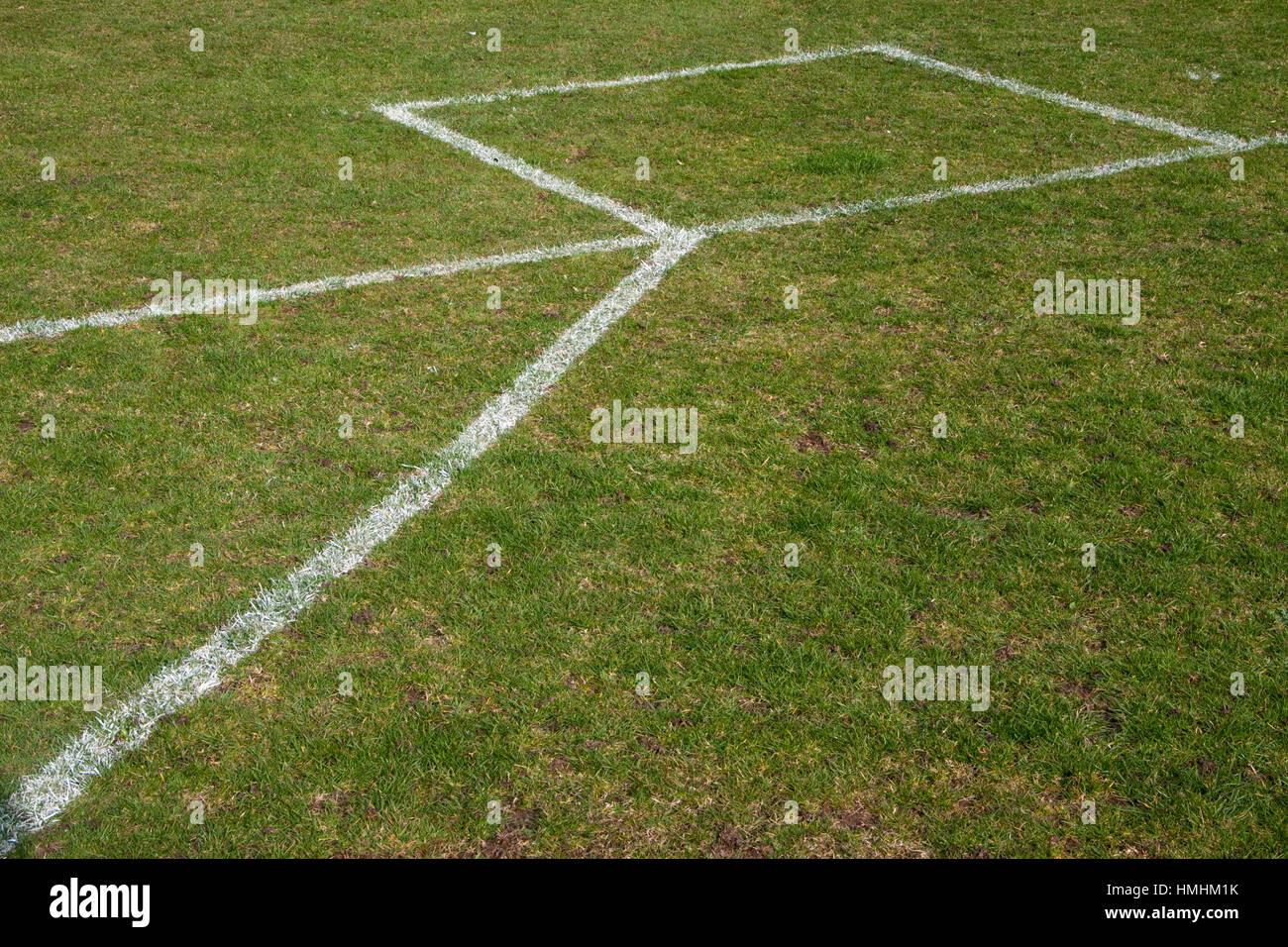 White lines on sports field make abstract patterns Stock Photo - Alamy