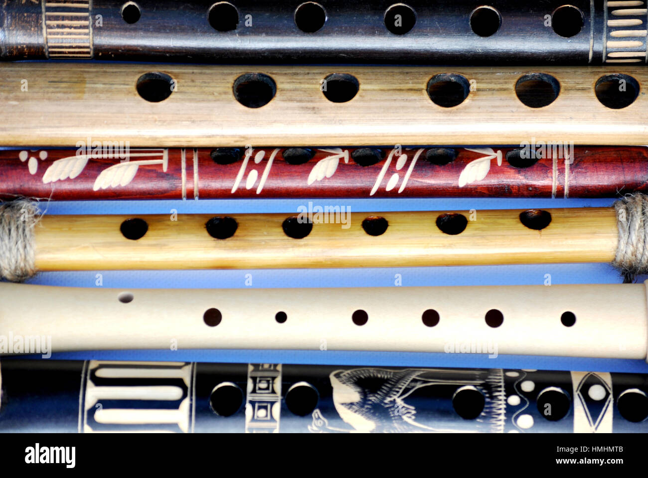 Real flutes with holes Stock Photo - Alamy