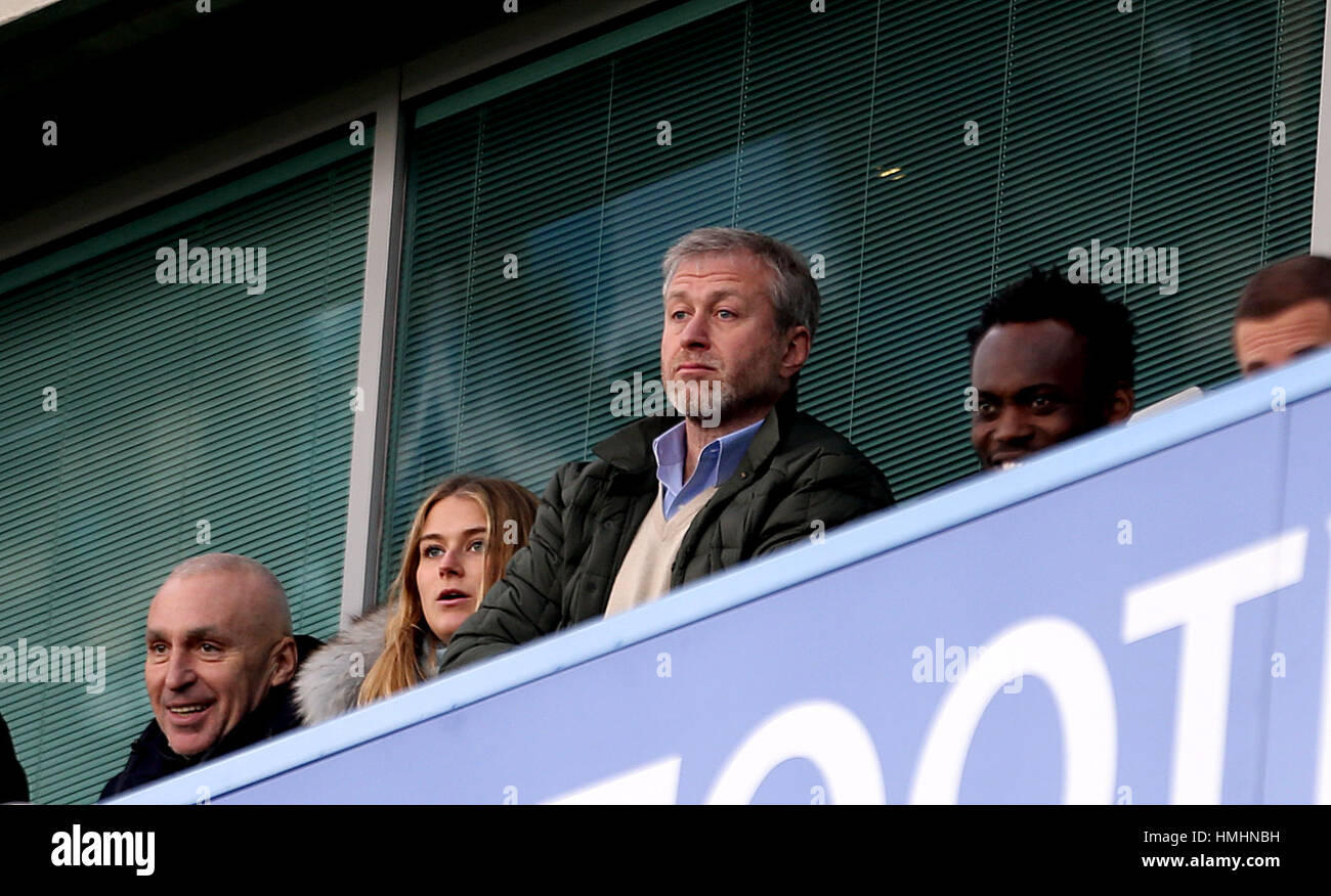 Chelsea's owner Roman Abramovich in the stands during the Premier ...
